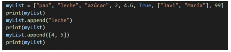 Crear una Lista en Python - Másteres Online Nº 1 Empleabilidad