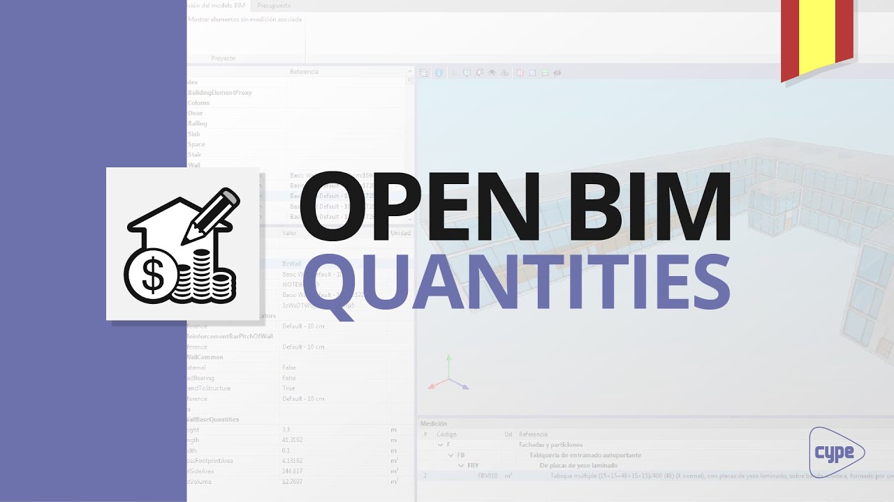 Open BIM Quantities de CYPE: Medición de Modelos BIM - Másteres Online ...
